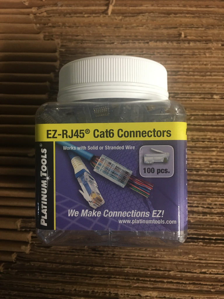 Ez-Rj45 Cat6 Connectors 100 Jar – SystemsStore.com